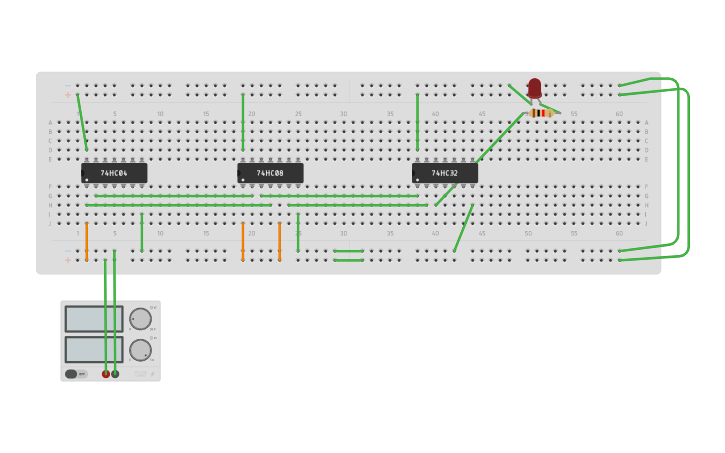 Circuit design 2:1 mux - Tinkercad