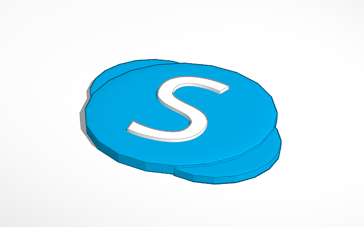 3D design Skype logo - Tinkercad