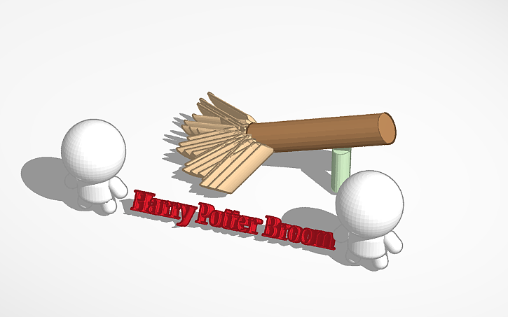 3D design broom - Tinkercad