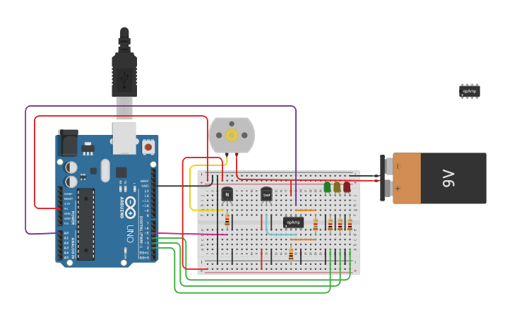 Circuit design TemperatureSensor | Tinkercad
