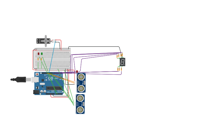 Circuit design parking - Tinkercad