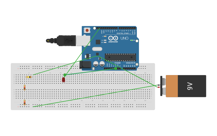 Circuit design led - Tinkercad