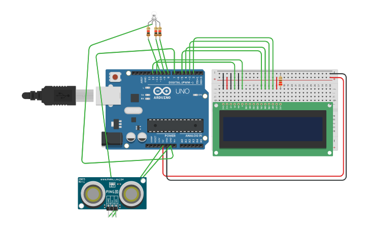 Circuit design Copy of Arduino with LCD Interface | Tinkercad