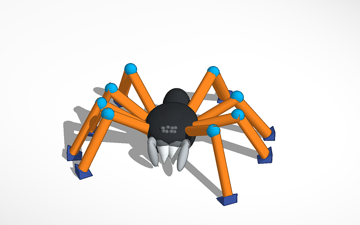 3D design Spider model - Tinkercad
