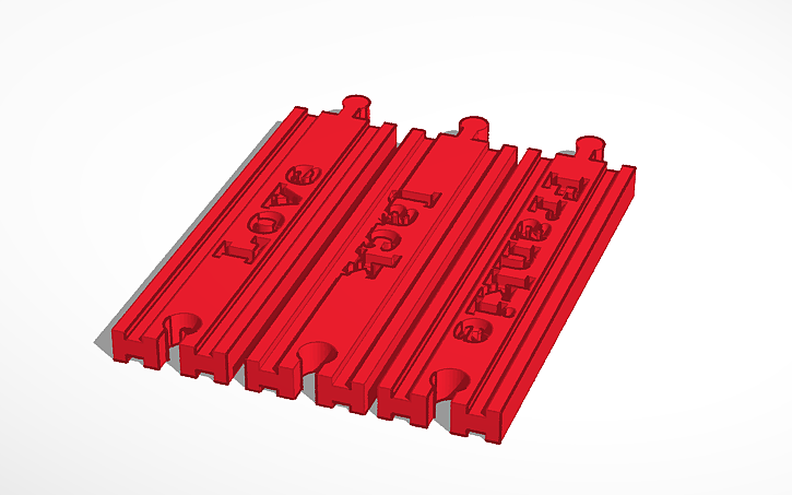 3D design Personalized Wooden Track - Tinkercad