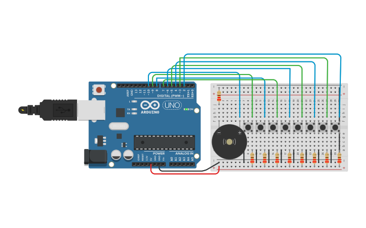Circuit Design Buzzer Tinkercad