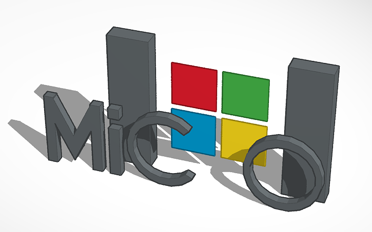 3D design Windows or Microsoft logo - Tinkercad