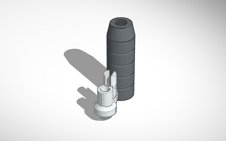3D design Threaded 1322 suppressor - Tinkercad