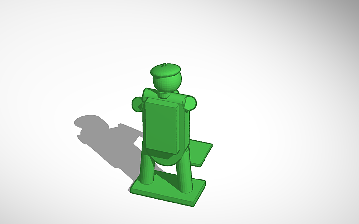 3D design toy army guy - Tinkercad