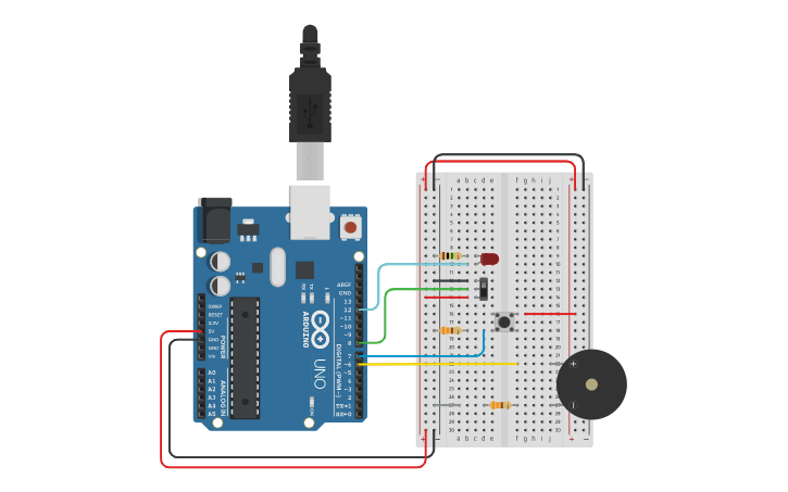 Circuit design Smart Doorbell - Tinkercad