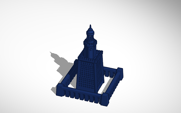 3D design Lighthouse of Alexandria-Lachlan Bromley - Tinkercad