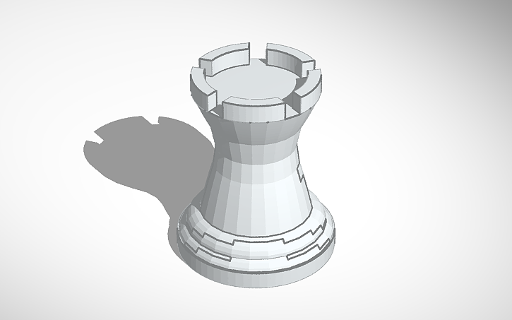 3D design Chess---Rook - Tinkercad