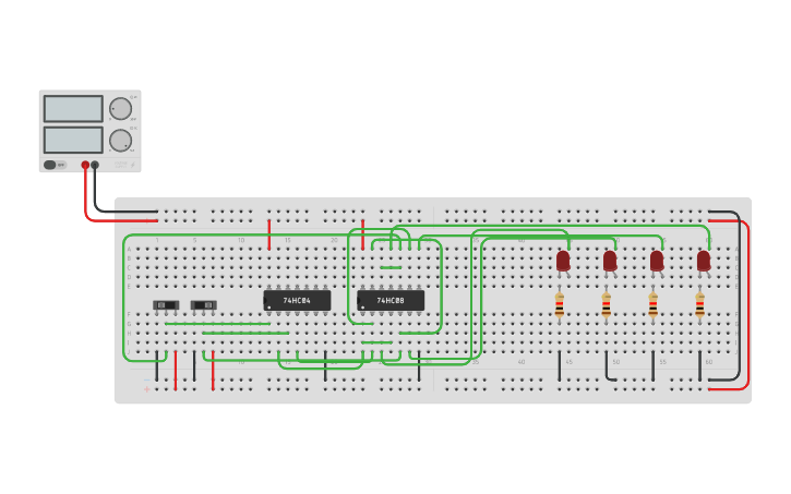 Circuit design 2:4 decoder circuit_B219051 - Tinkercad