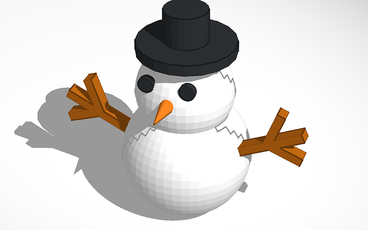 3D design PROJECT: SNOWMAN | Tinkercad