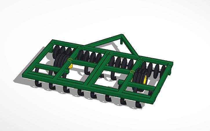 3D design 1/64 Scale Chisel Plow - Tinkercad