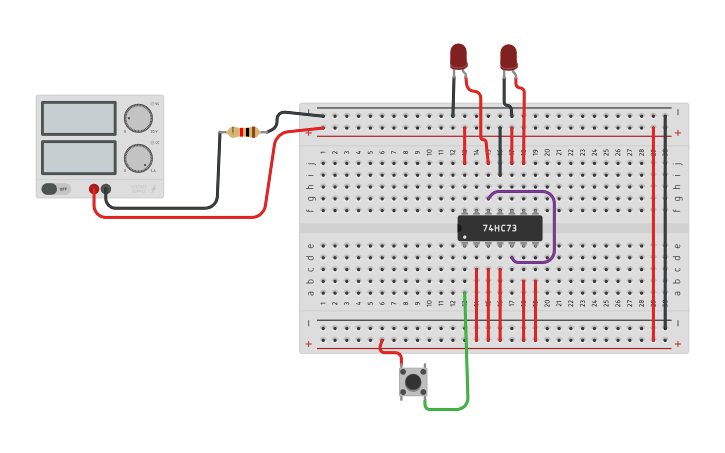 Circuit Design 2 Bit Async Counter Tinkercad