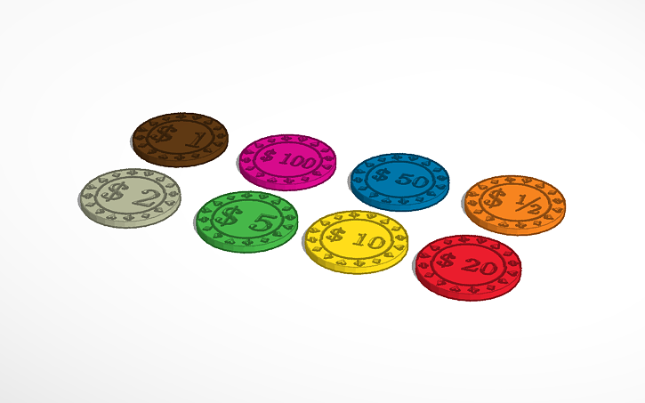 3D design Poker_Chips - Tinkercad