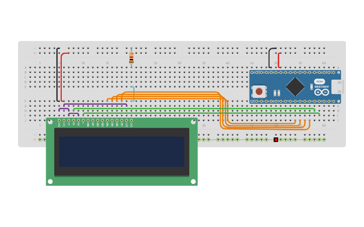 Circuit design LCD Timer - Tinkercad