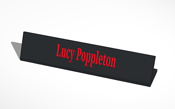 3D design Lucy Desk Sign - Tinkercad