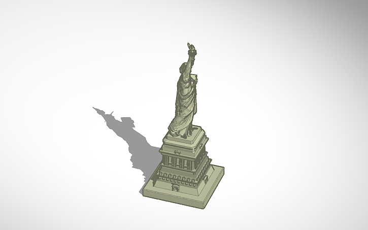 3D design statue of liberty - Tinkercad