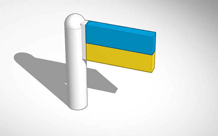 3D design Ukraine Flag(Ukrayna Bayrağı) - Tinkercad