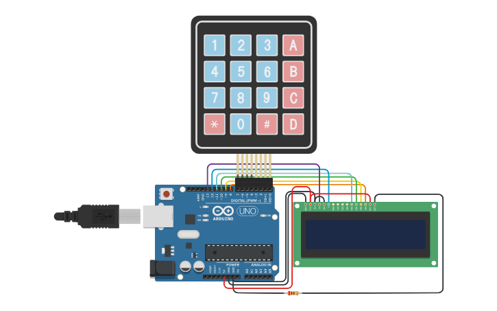 Circuit design Arduino Calculator - Tinkercad