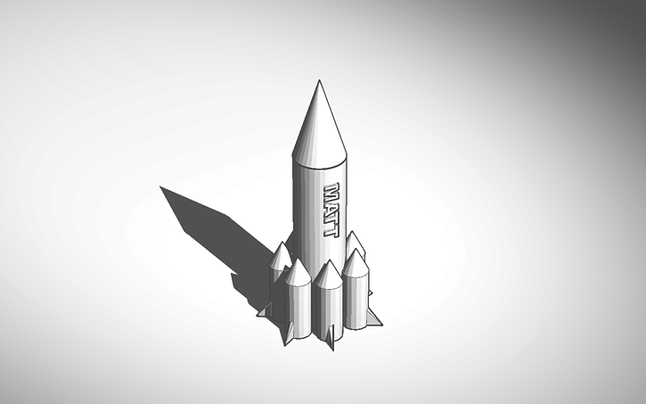 3d Design Rocket Tinkercad