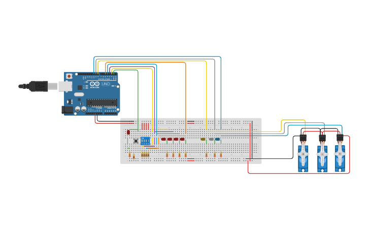 Circuit design Circuito DIP switch 4 - Tinkercad
