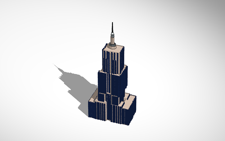 3D design Empire State Building - Tinkercad