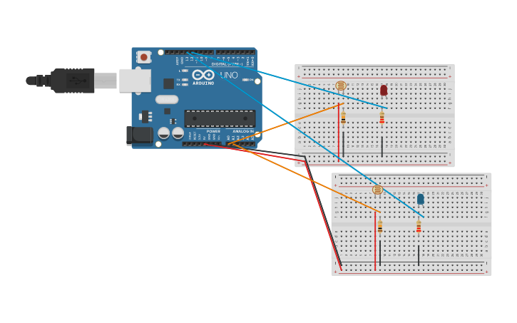 Circuit design Exercicio 4 - Tinkercad