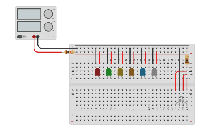 Circuit design LED - Tinkercad