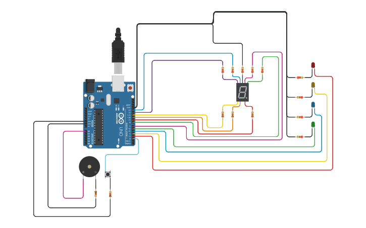 Circuit design DOJO SUBTE. - Tinkercad