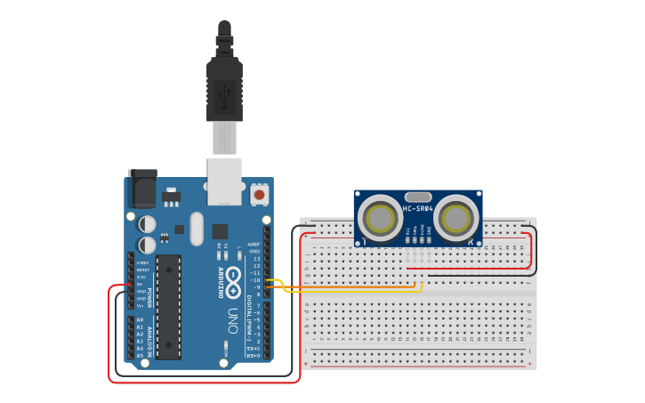 Circuit Design Flood Monitoring Tinkercad