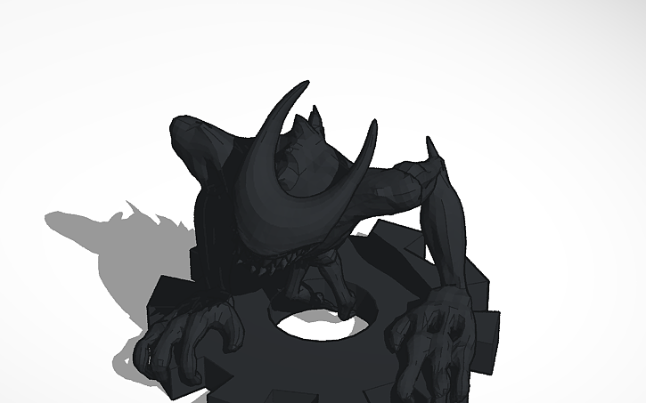 3D design beast bendy statue - Tinkercad
