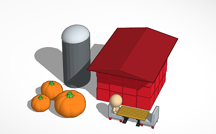 3D design Mi primer diseño/Una pequeña Granja - Tinkercad