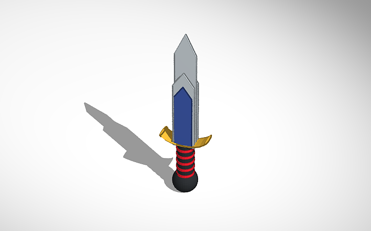 3D design The Dekasi Three bladed sword | Tinkercad