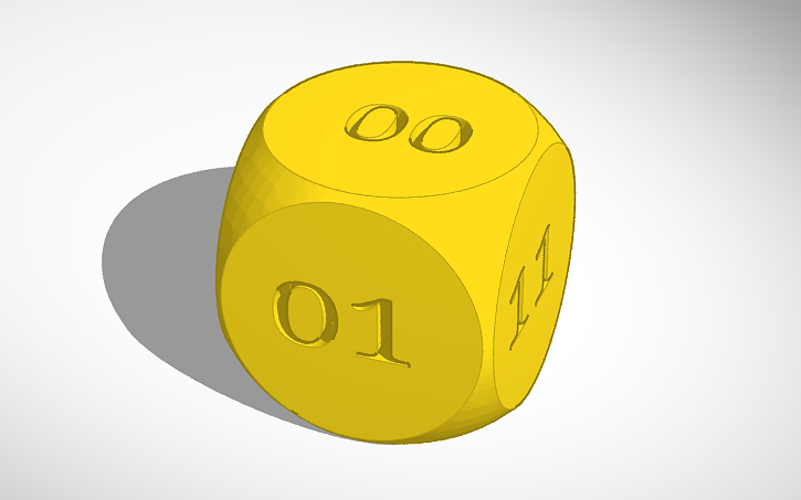 3D design Binary Dice 1 | Tinkercad
