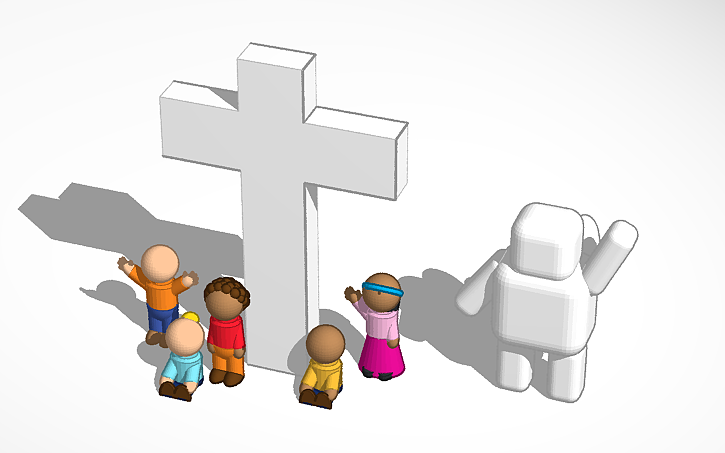 3D design jesus christ loves all :) - Tinkercad