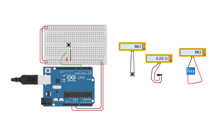 Circuit design 2 digitalRead() - Tinkercad