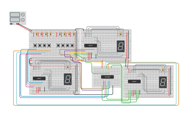 Circuit design Ahmad-Sidani-Project-2_Binary-4-bitAdder - Tinkercad