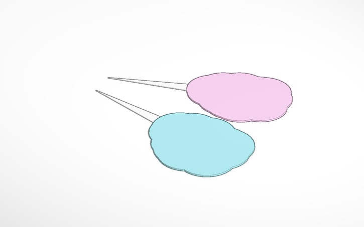 3D design 2D Cotton Candy - Tinkercad