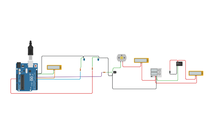 Circuit design PWM con Led Transitor y Motor básico S1 E4 aleja - Tinkercad