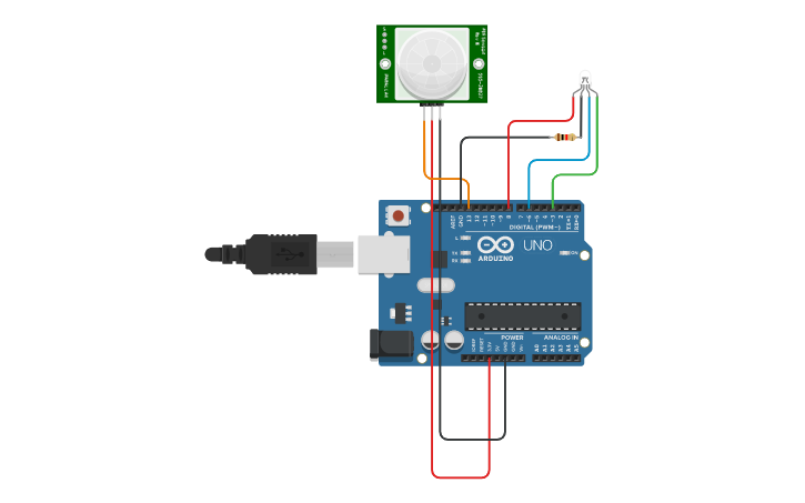 Circuit design AUTOMATIC HAND SANITIZER - Tinkercad