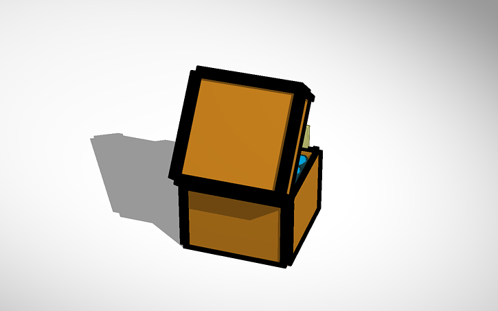 3D design Minecraft Chest - Tinkercad