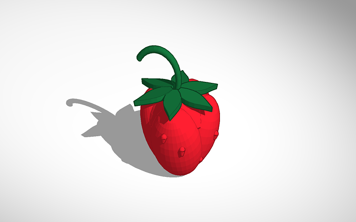 3D design strawberry servingofshapes - Tinkercad