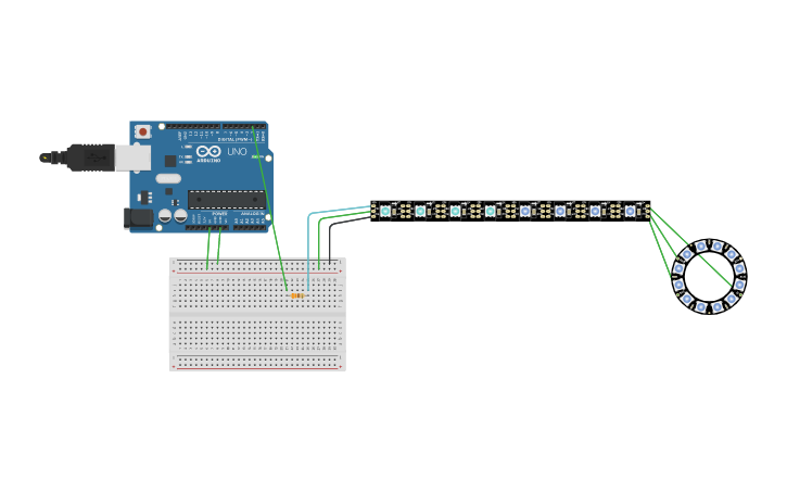 Circuit Design Neopixel Tinkercad