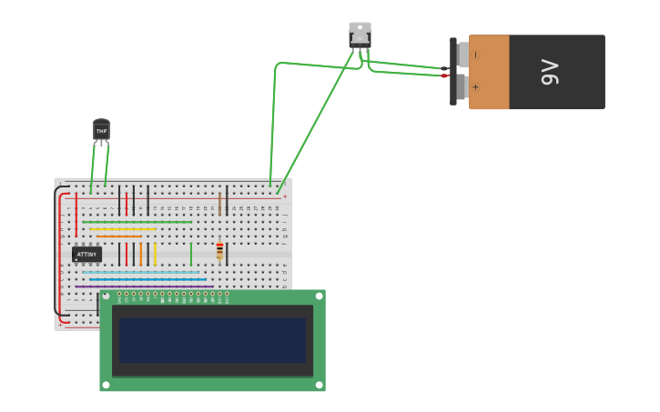 Circuit Design Copy Of Lcd Screen On An Attiny85 Tinkercad