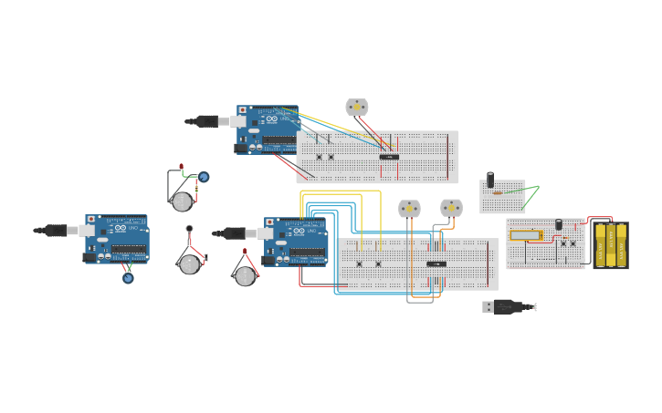 Circuit design Dc motor controler for car - Tinkercad
