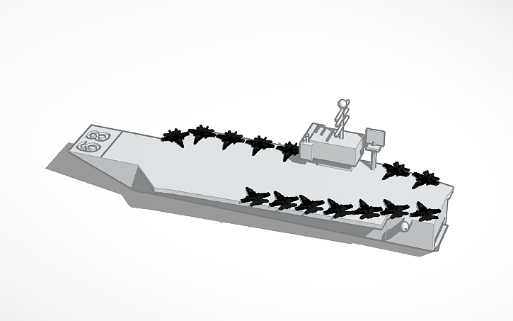 3D design Aircraft Carrier - Tinkercad