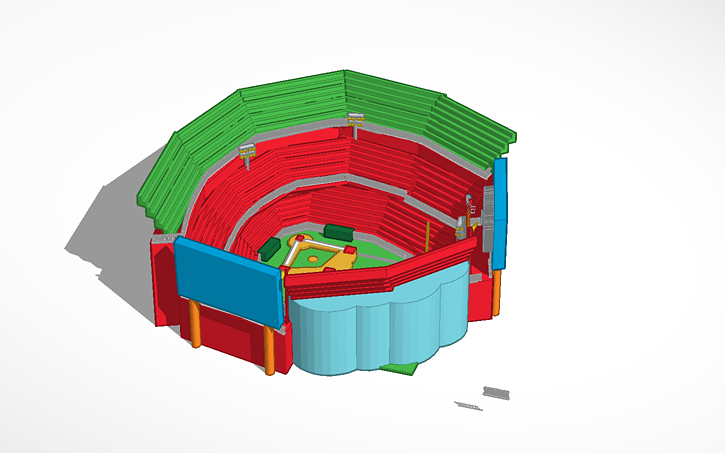3D design baseball stadium - Tinkercad